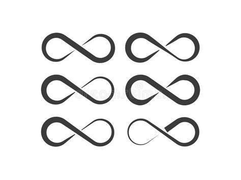 Infinity Eternity Infinite Endless Loop Symbols Unlimited Infinity Collection Icons Flat