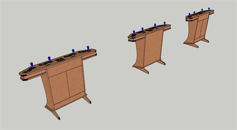 Stand Arcade 4 Players With Trackball Cnc Milling Dxf Plans For 18 Mm