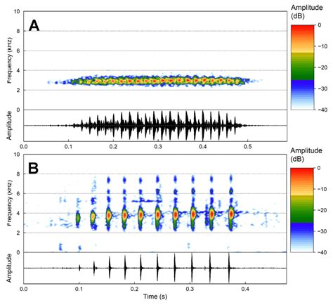 A Audiospectrogram Top And Corresponding Oscillogram Bottom Of