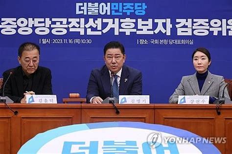 자객 논란 친명계 인사들 총선후보 검증 줄줄이 통과 나무뉴스
