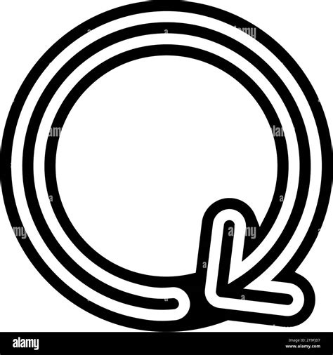 Circular Arrow Cyclic Operation Glyph Icon Vector Illustration Stock