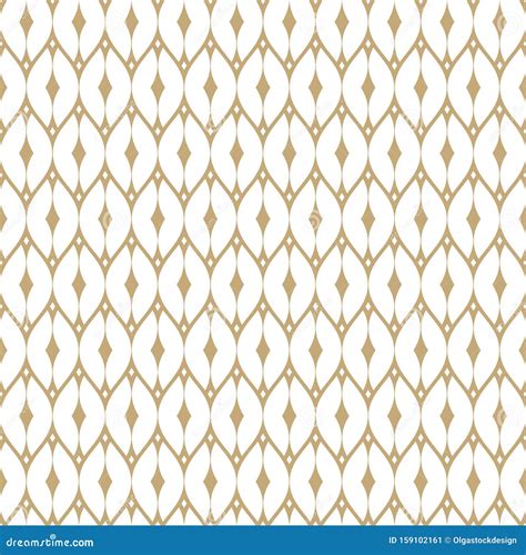 Subtle Vector Golden Mesh Seamless Pattern Delicate Net Grid Lattice Fence Stock Vector