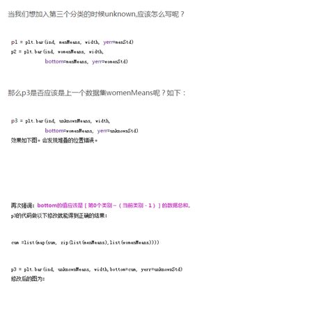 Matplotlib库 多分类累积柱状图stacked Bar（bottom参数解释）——matplotlib实现 若阳y 博客园