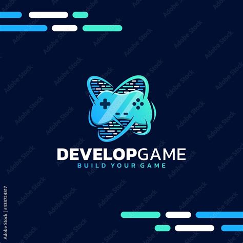 Game Development Logo Design Joystick Concept And Programming Code With A Modern And Colorful