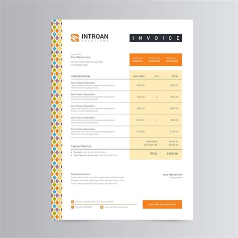 Premium Vector Modern Professional Invoice Template