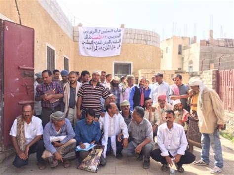معلمو الضالع ينظمون وقفات احتجاجية بعدد من المديريات للمطالبة بزيادة