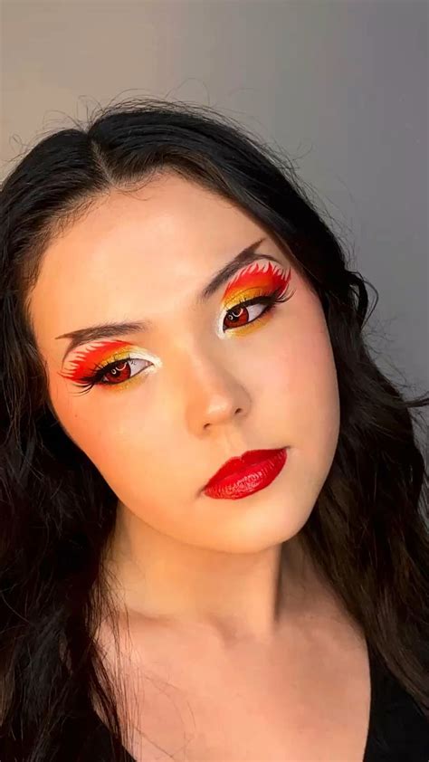 Instagram Makeupbycaelyn Rengoku Cosplay Makeup Demon Slayer