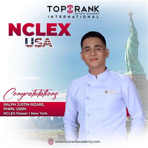 Toprank Congratulations On Passing The Nclex Rn Mr Ralph Justin