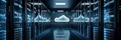 Cloud Computing Data Center With Multiple Servers Cloud Technology