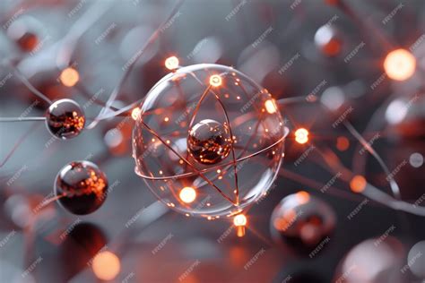 premium ai image closeup view of people and virtual atom model