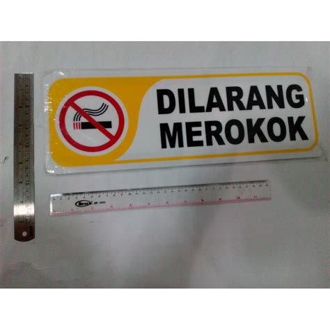 Jual BESAR Tanda Sign Board DILARANG MEROKOK NO SMOKING Pelat