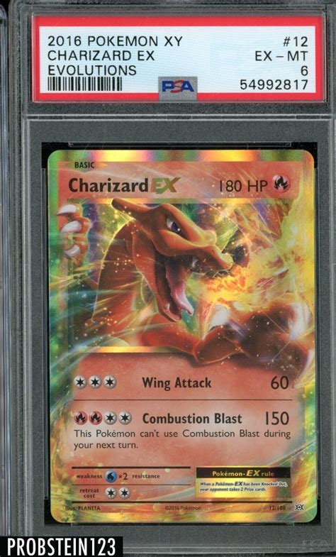 2016 Pokemon Xy Evolutions 12 Charizard Ex Psa 6 Values Mavin