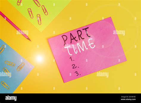 Word Writing Text Part Time Business Photo Showcasing A Work Or Job That Is Not Peranalysisent