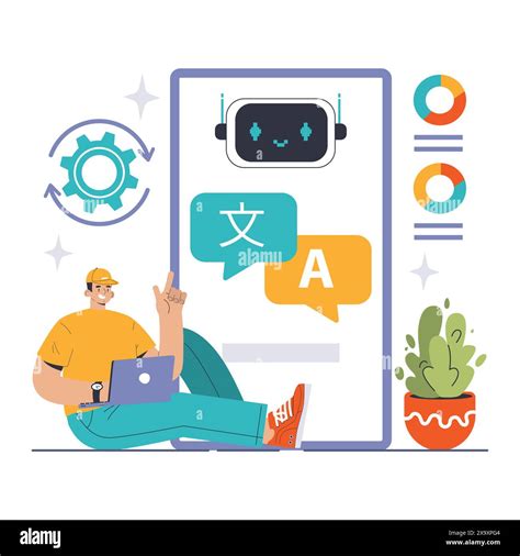 Nlp In Action Concept A Tech Savvy Individual Interacts With An