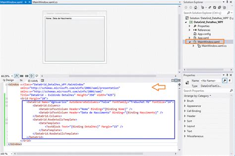 WPF DataGrid Exibindo Detalhes Em Cada Linha