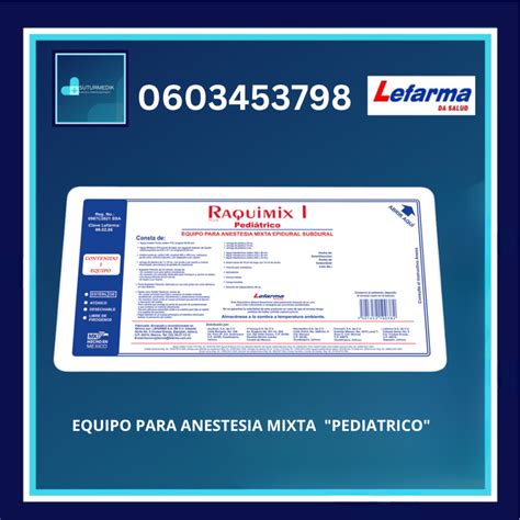 Raquimix I Equipo Para Anestesia Mixta Pediatrico 0603453798 Suturmedik