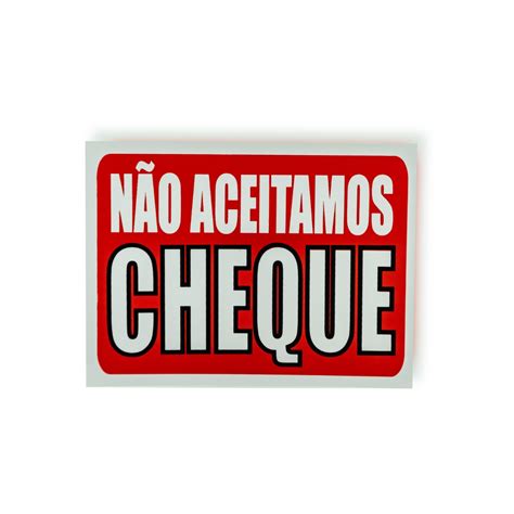 Placa Indicativa Não Aceitamos Cheques Ofertas Incríveis na Instalojas