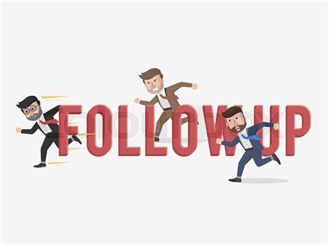 Follow Up Business Illustration Concept Stock Vector Colourbox