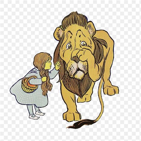 Download Premium Png Of Dorothy Meets The Cowardly Lion Png From Wizard