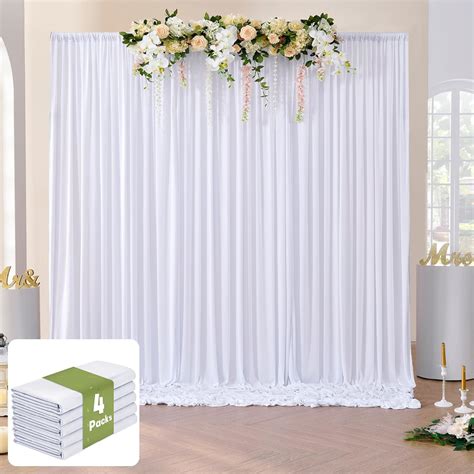 Amazon 20 Ft X 10 Ft Wrinkle Free White Backdrop Curtain For