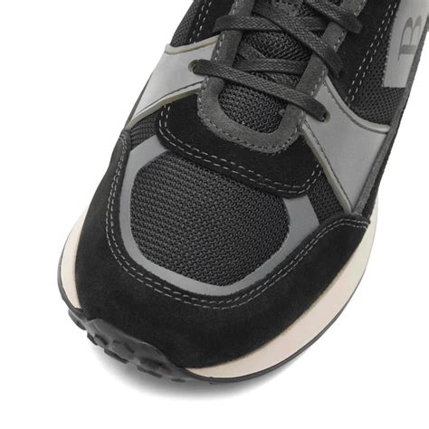 Buy Mens Black And Gray Leather Sneakers Badura Grafton 23 Mb Black