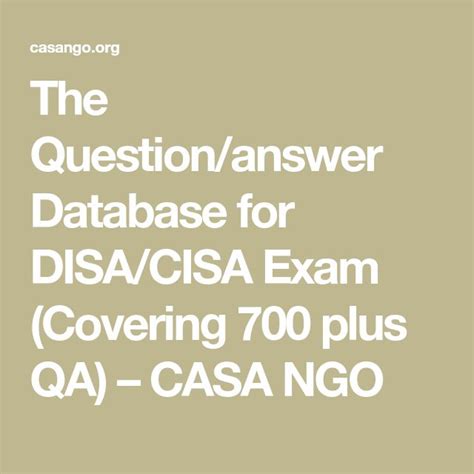 The Questionanswer Database For Disacisa Exam Covering 700 Plus Qa
