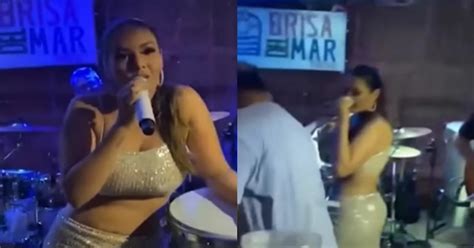 ânsia de vômito cantora interrompe show ao vivo após alguém