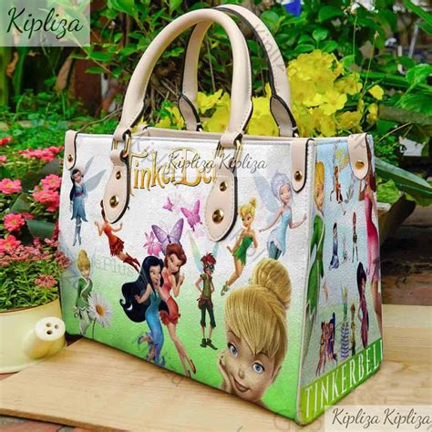 Tinker Bell Handbag Tinker Bell Leather Bag Tinker Bell Cartoon