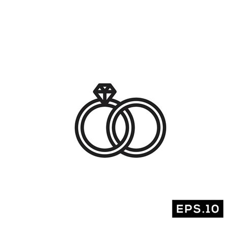 Wedding Ring Symbol Two Wedding Rings Tied With A Rope As A Symbol Of