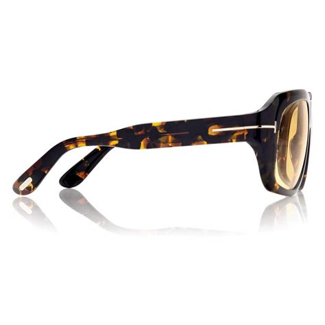 Tom Ford Bailey Sunglasses Square Sunglasses Amber Havana
