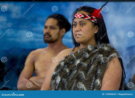 Maori Kapa Haka Or Traditional Dance Group New Zealand Editorial
