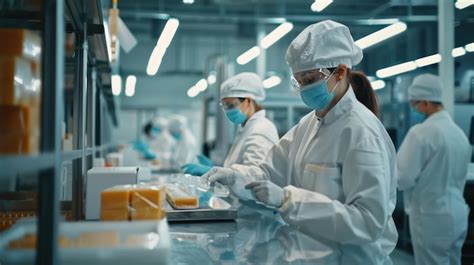 Quality Control Inspectors Checking Products In A Factory Premium Ai Quality Control Inspectors Checking Products In A Factory Premium Ai