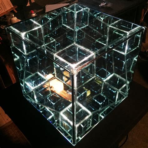 SALE 24 Custom Tesseract Hypercube Infinity Mirror Art Sculpture