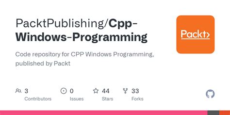 github packtpublishing cpp windows programming code repository for