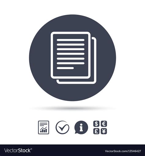 Copy File Sign Icon Duplicate Document Symbol Vector Image