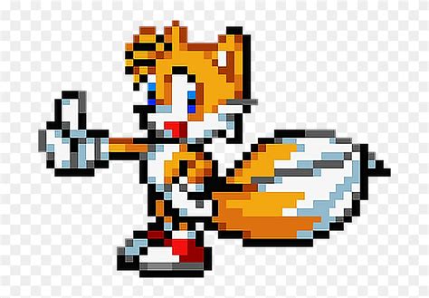 Tails Sonic Sega Sprite Pixel Sonicthehedgehog Sonic And Tails Sprite Hd Png Download