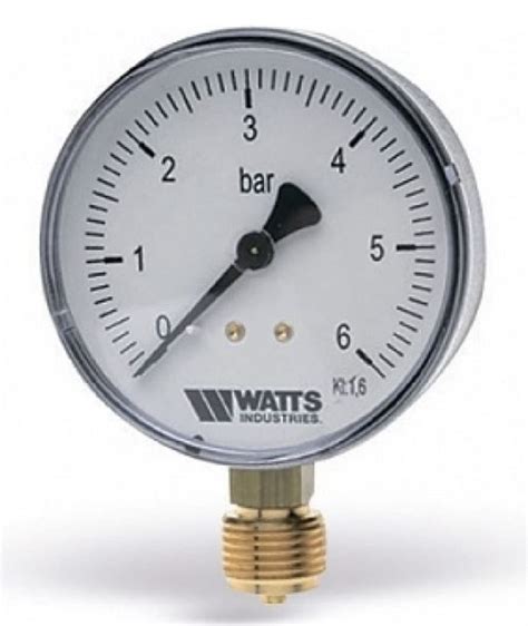Манометр Watts 1/2" 6 бар 100мм радиальный 10008077 - купить по ...