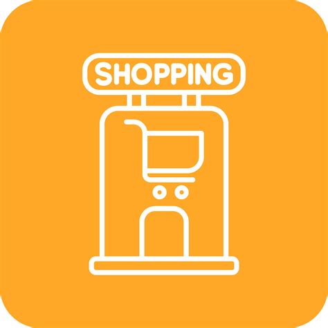 Shopping Center Line Round Corner Background Icons 14727758 Vector Art At Vecteezy