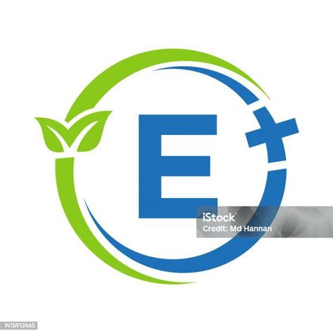 편지 E 건강 관리 로고 알파벳 E 기호에 의사 로고 의료 약국 플러스 기호 디자인 간호사에 대한 스톡 벡터 아트 및 기타