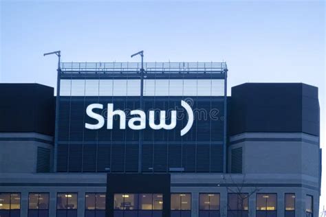A Shaw Communications Sign On A Building Editorial Stock Image Image
