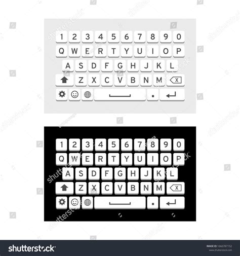 Qwerty Smart Phone Keyboard Layout Vector Stock Vector Royalty Free Shutterstock