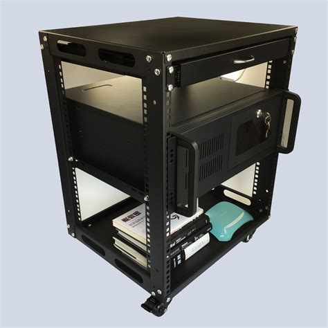 18u开放式机架 音响机柜 功放机柜 移动层架 金属置物架 简易机架 阿里巴巴