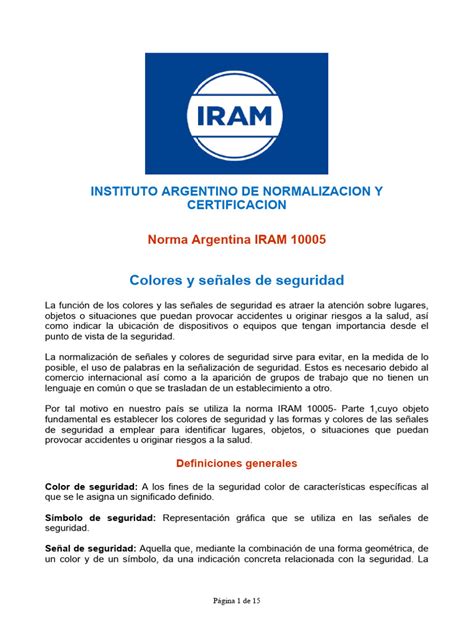 Iram 10005 Colores Descargar Gratis Pdf Color