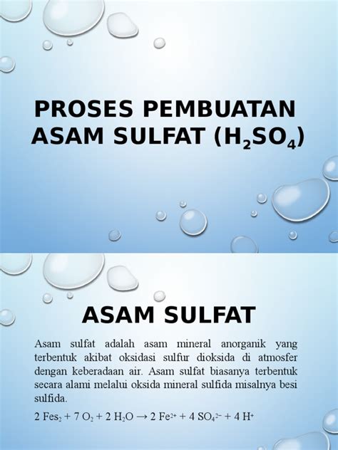 Proses Pembuatan Asam Sulfat Pdf