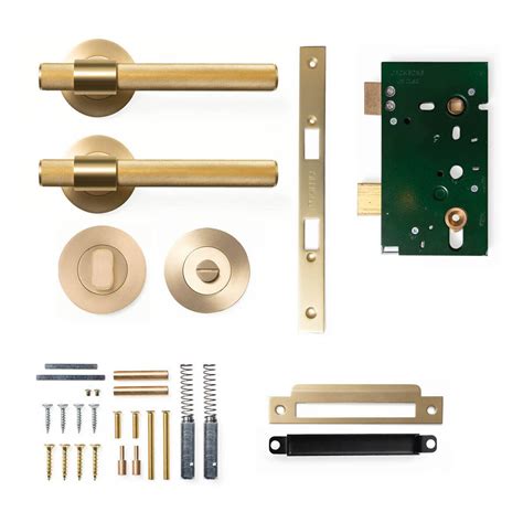 Momo Belgravia Solid Brass Mortice Lock Privacy Lever Set Brushed Satin