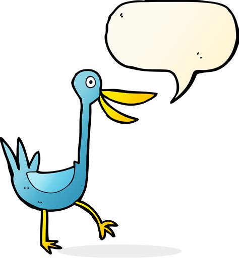 Funny Cartoon Duck With Speech Bubble 39908048 Png