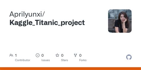 Github Aprilyunxi Kaggle Titanic Project