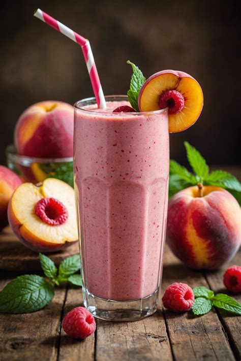 Peach And Raspberry Smoothie The Delish Recipe