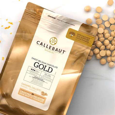 Ciocolata Alba Cu Caramel Gold 30 4 Cacao Callebaut Delideco