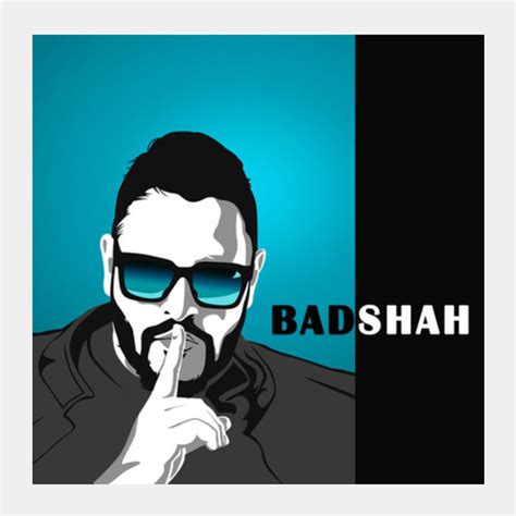 Badshah Vector Illustration Square Art Prints Artist Sukhmeet Sing